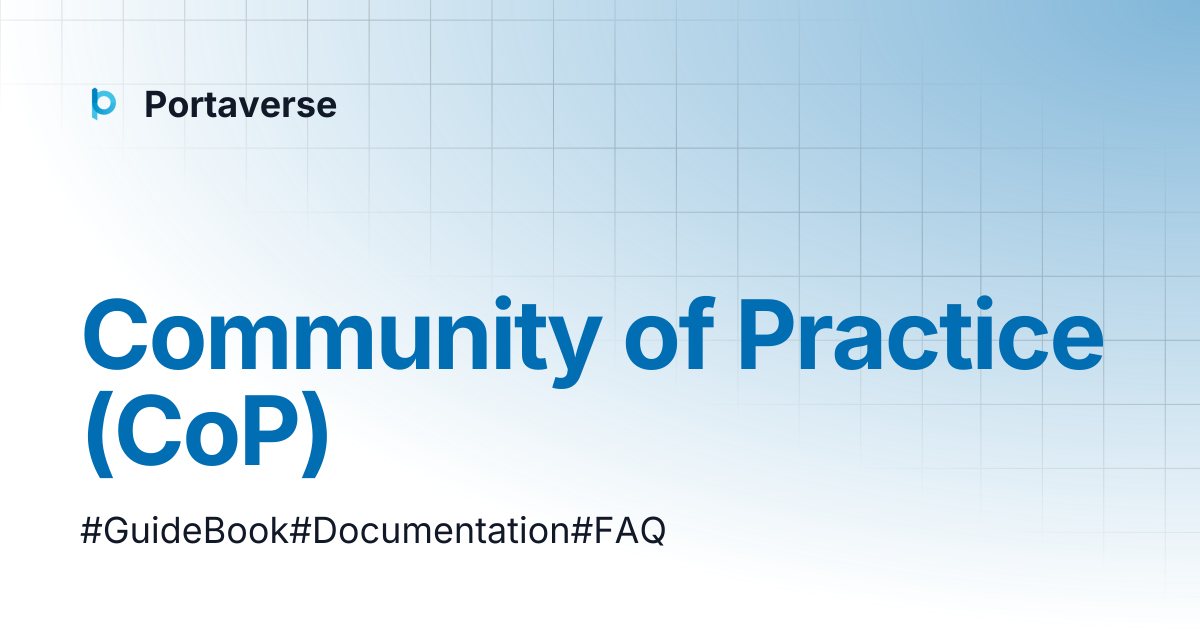 Community of Practice (CoP) | Portaverse